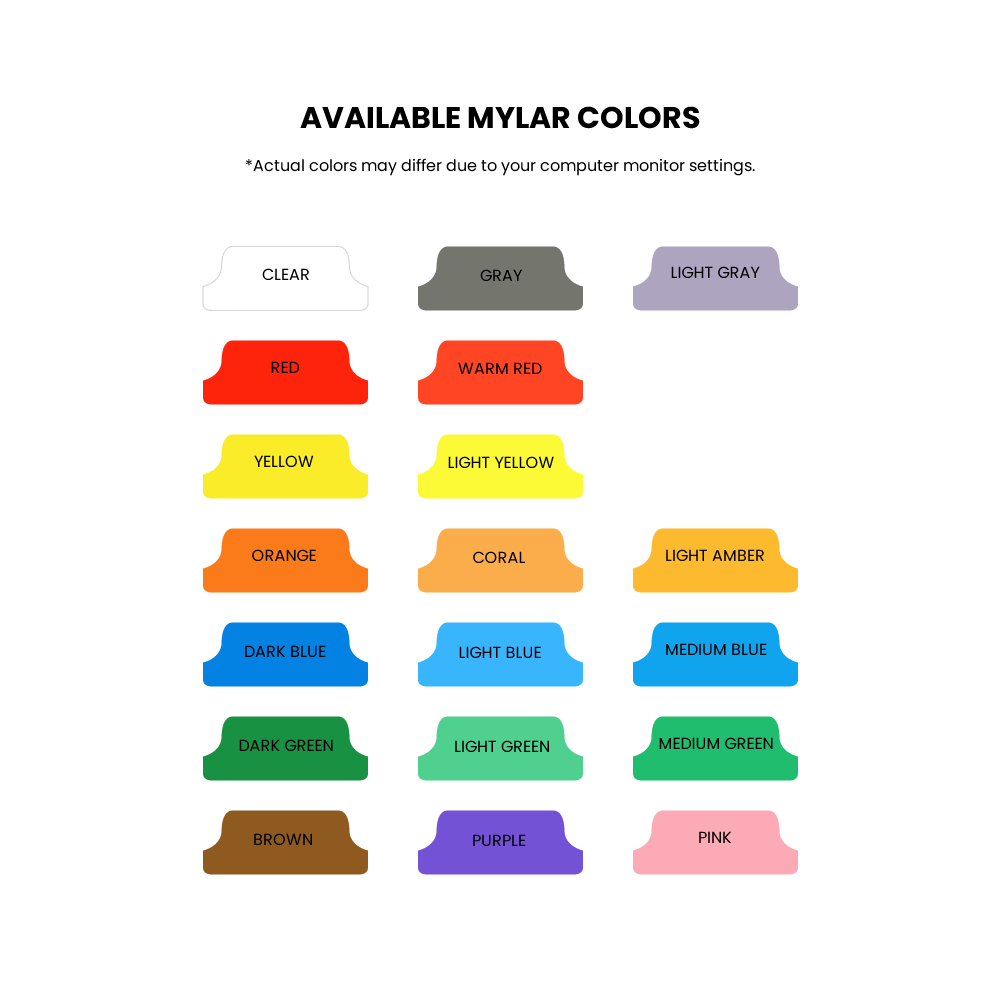 Custom Side Tab Dividers | Letter Size | 5 tab set