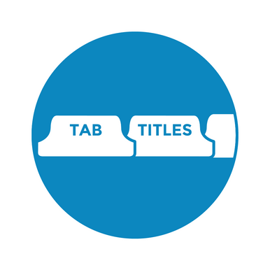 Tab Titles | 12 Tab Set