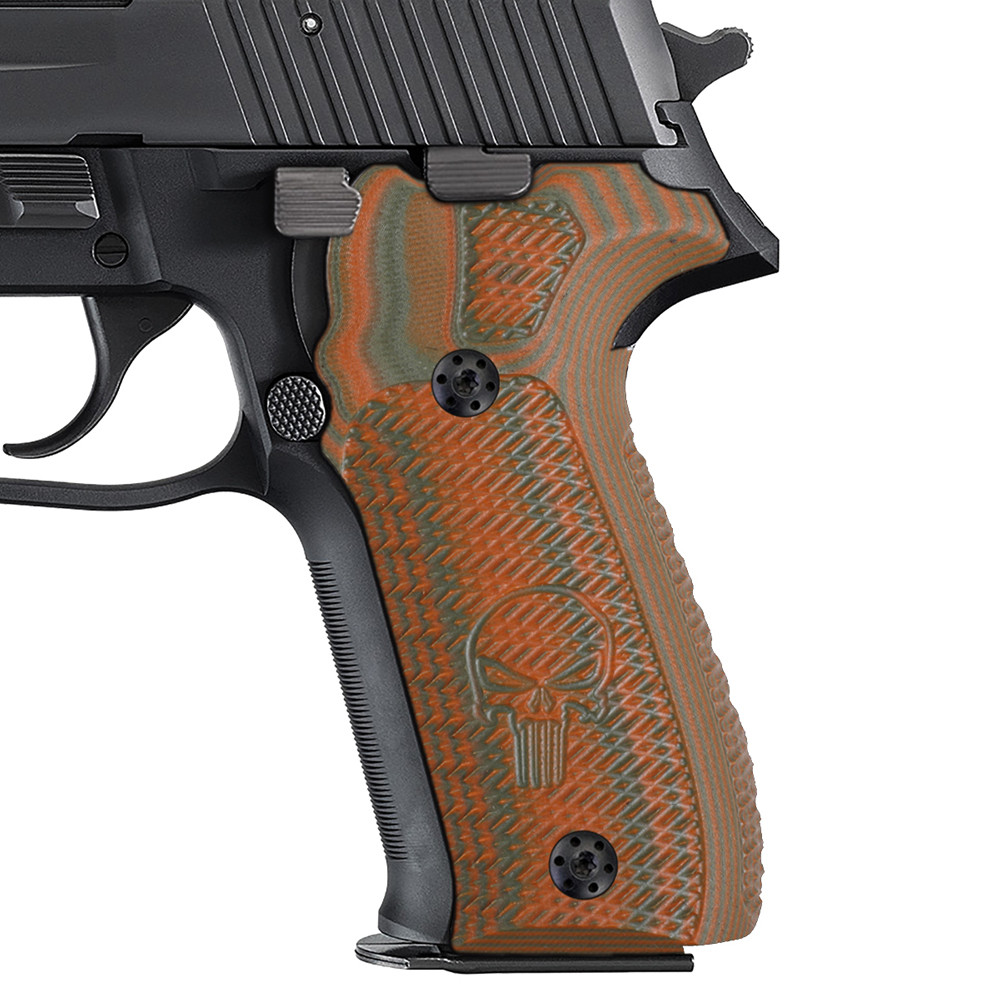 Sig Sauer P226 G10 Grips Tactical Slant with Punisher