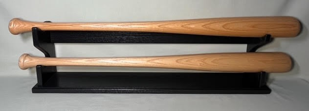 2 bat table top display with a high quality finish