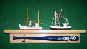 Single Mini Bat Display With Top Shelf