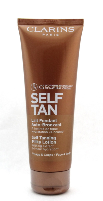 Clarins Self Tan Self Tanning Milky Lotion W/Fig Extract Face & Body 4. ...