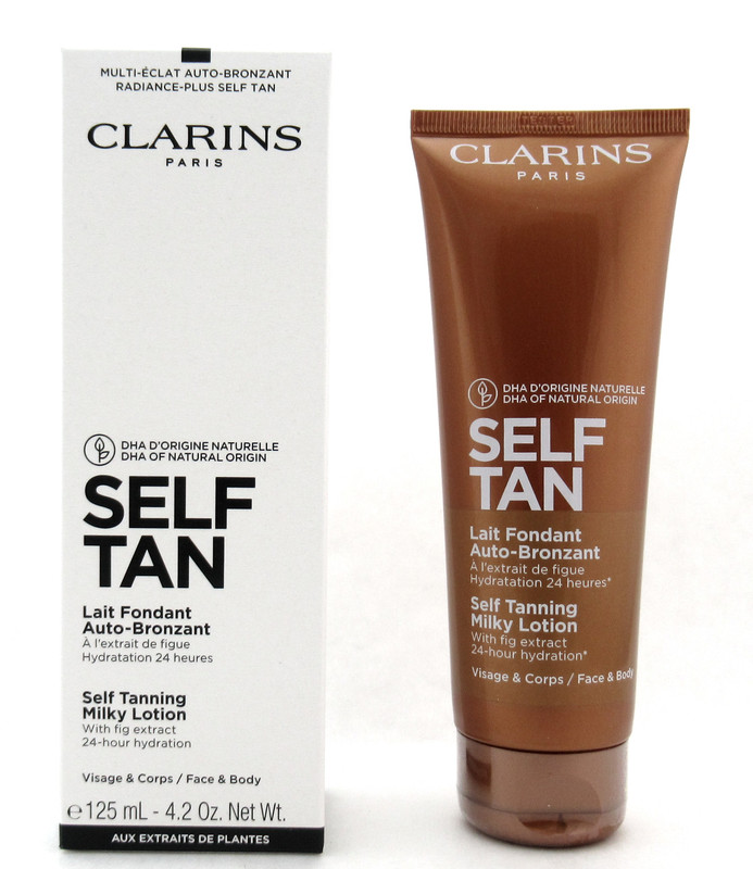 Clarins Self Tan Self Tanning Milky Lotion W/Fig Extract Face & Body 4. ...