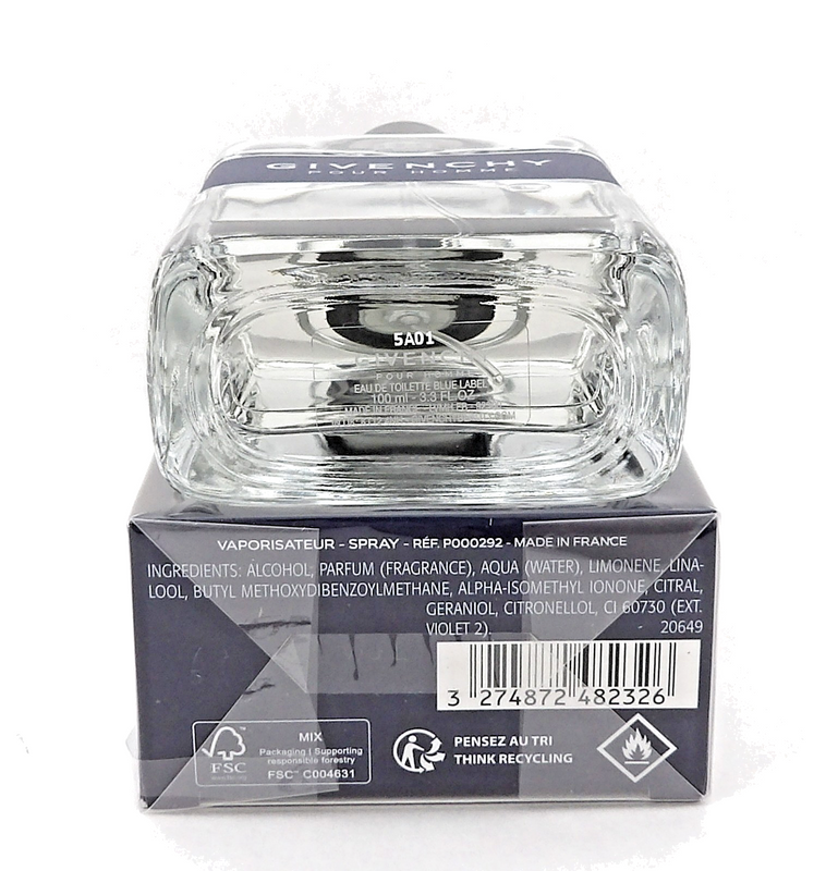 Givenchy Pour Homme Blue Label 3.3oz Eau de Toilette Spray for Men NEW ...