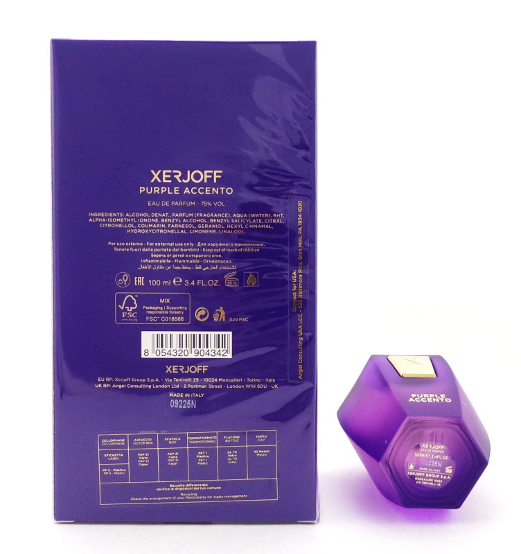 PURPLE ACCENTO by Xerjoff 3.4 oz. Eau de Parfum Spray Unisex. New ...