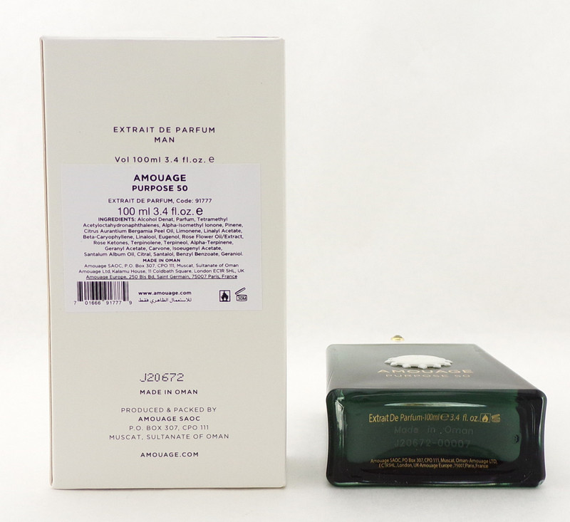 Amouage PURPOSE 50 by Amouage 3.4 oz. Extrait de Parfum Spray for Men ...