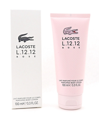 Lacoste L.12.12 ROSE 3.3 oz./ 100 ml. Perfumed Body Lotion for Women ...