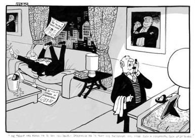 39091355-MAC cartoon for the Mail on Sunday of Donald Trump s butler ...