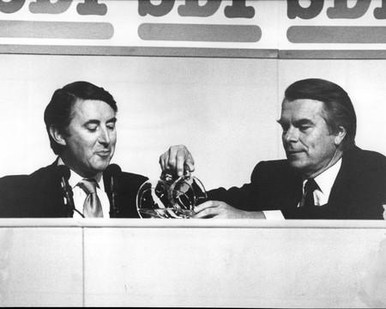 39054286-David Steel and David Owen at the 1986 SDP party conference ...