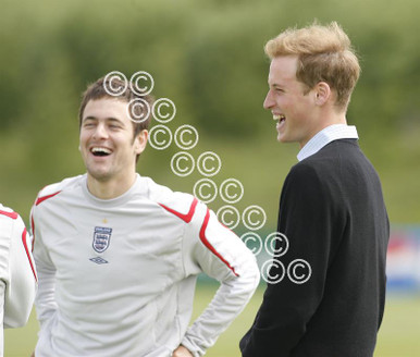 35358200-Prince William with Joe Cole during England 2006 Football ...