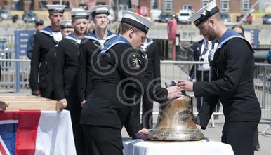 33204335-THE PRINCESS ROYAL AT THE UNVEILING OF HMS HOOD S SHIP S BELL ...