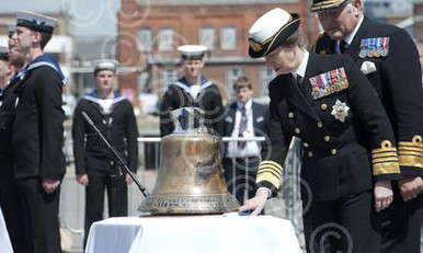 33204337-THE PRINCESS ROYAL AT THE UNVEILING OF HMS HOOD S SHIP S BELL ...