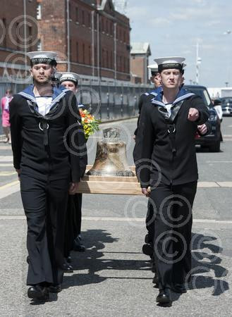 33204334-THE PRINCESS ROYAL AT THE UNVEILING OF HMS HOOD S SHIP S BELL ...