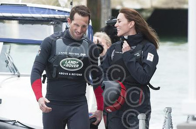 33223595-THE DUCHESS OF CAMBRIDGE WITH BEN AINSLIE DURING HER VISIT TO ...