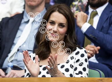 35056022-THE DUCHESS OF CAMBRIDGE IN THE ROYAL BOX AT WIMBLEDON ...
