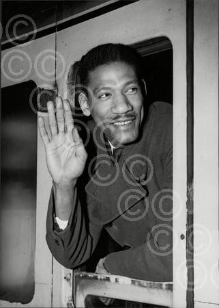 34373190-Dr Arthur Wint, Jamaican runner, waving from train, 1955 ...