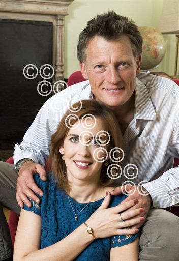 35770835-BENEDICT ALLEN WITH HIS WIFE LENKA AT HOME IN PRAGUE, FOR ...