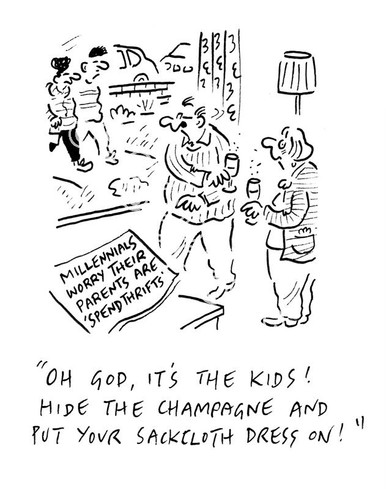 39940979-Pugh cartoon DM 13/03/24 Caption: ?Oh God, it?s the kids! Hide ...