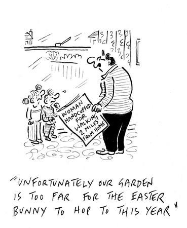 38930523-Cartoon by Pugh, Unfortunately our garden is too far for the ...