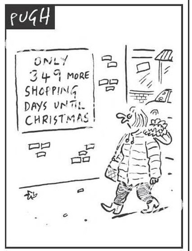 37350896-Cartoon by Pugh, Only 349 more shopping days until Christmas ...