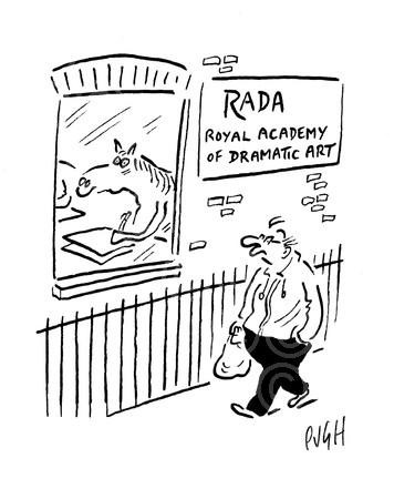 32233866-Pugh Cartoon RADA horse - Newsprints