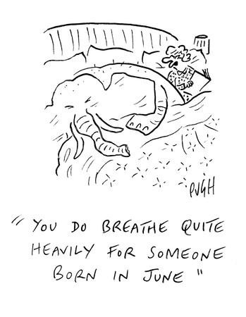 32512805-Pugh Cartoon Breathing heavily - Elephant - Newsprints