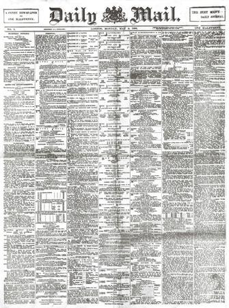 38962516-The front page of the first edition of the Daily Mail printed ...