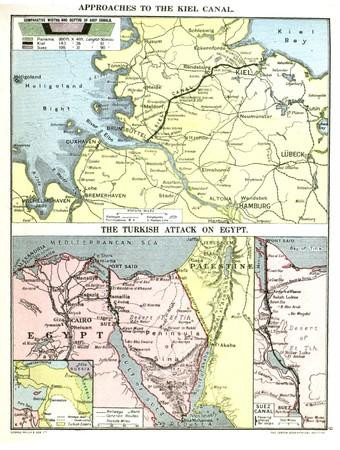 38858302-Daily Mail First World War Panorama Map. Showing the ...