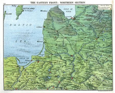 38858305-Daily Mail First World War Panorama Map. Showing the Eastern ...