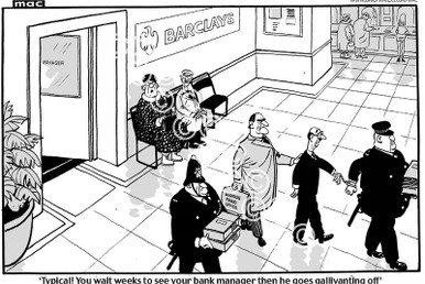 21774915-mac cartoon DM 03 07 12 about Barclays Bank showing a bank ...