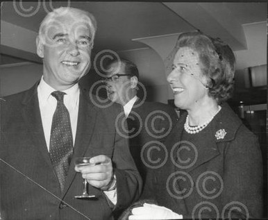 34557083-Actor and playwright Emlyn Williams with wife at Foyles ...