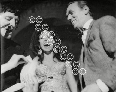 34915006-L-R: DJ Jimmy Savile jokes with actress Laya Raki and actor ...