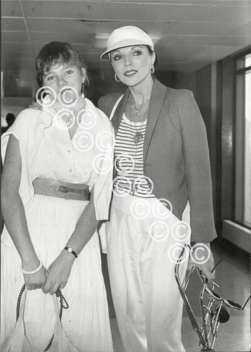 35585318-Actress Joan Collins with daughter Tara Newley at Heathrow ...