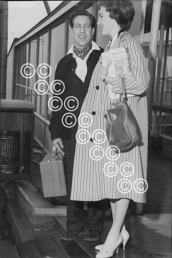 35678165-Julie Andrews, singer actress, with fiancée Tony Walton, 1958 ...