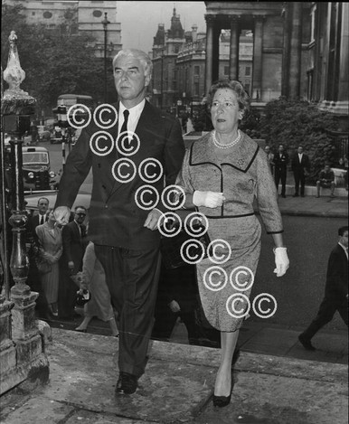 35744727-Actor Emlyn Williams with his wife on their arrival at St ...