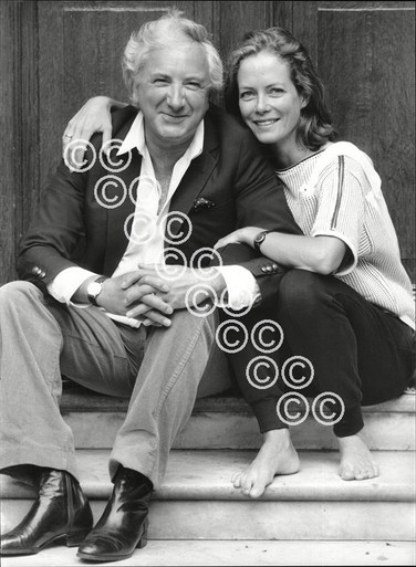 35837648-Michael Winner film director with girlfriend, actress, Jenny ...