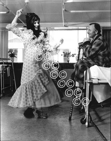 36825657-Actress Fenella Fielding films Doctor in Clover with actor ...