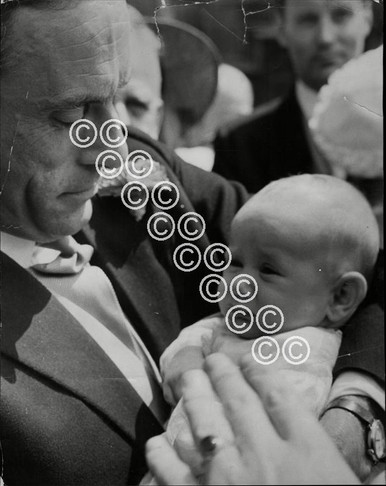 40085120-MP Jeremy Thorpe with his 3 month old son Rupert Thorpe at his ...