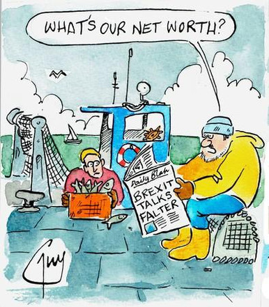 38970830-Guy Venables cartoon - Fishermen say What s our net worth? as ...