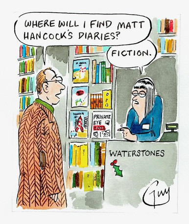 39648908-Guy Venables cartoon. Matt Hancock diaries. - Newsprints