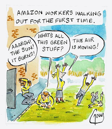 39651451-Amazon workers walking out for the first time Guy Venables ...