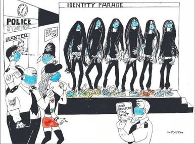 38667124-MICHAEL HEATH CARTOON of a police identity parade ÔSee if you ...