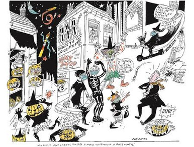 38843695-MICHAEL HEATH CARTOON OF HALLOWEEN . . Mummy and Daddy! There ...