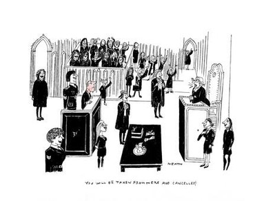 39031444-Michael Heath cartoon for the Mail on Sunday of a courtroom ...