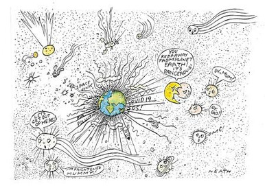 39270718-Michael Heath cartoon for the Mail on Sunday of planets trying ...