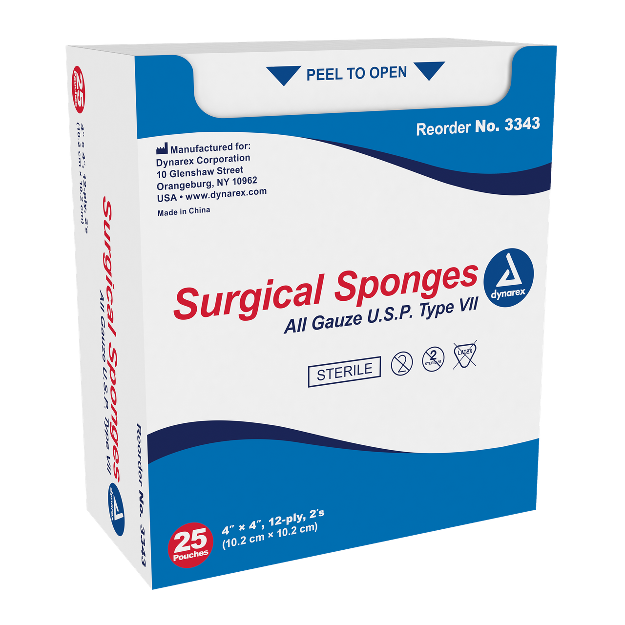 Surgical Gauze Sponge Sterile 2's 4"x 4" 12 Ply, 1200/CS - Scot-Med LLC.