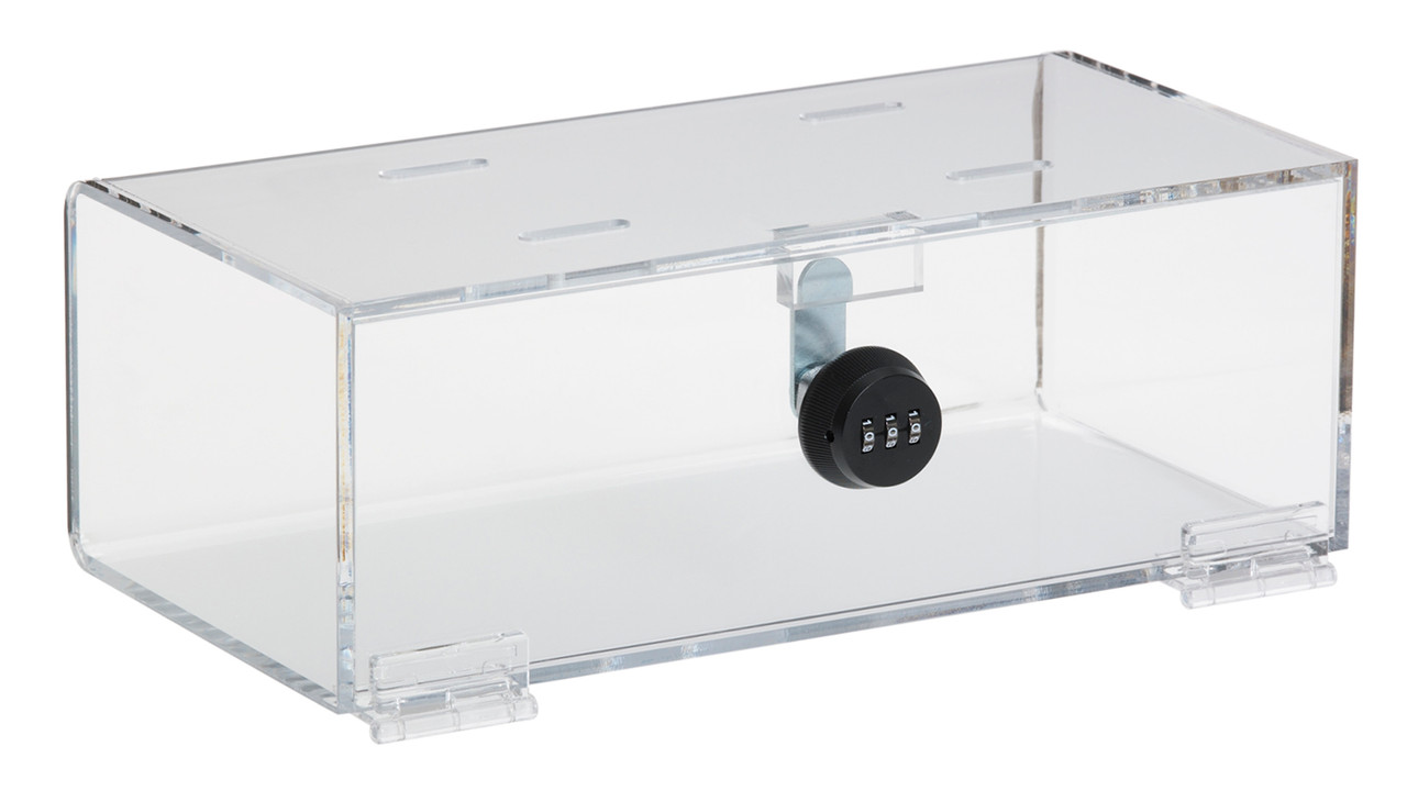 CLEAR ACRYLIC REFRIG LOCK BOX W/ COMBINATION LOCK - Scot-Med LLC.