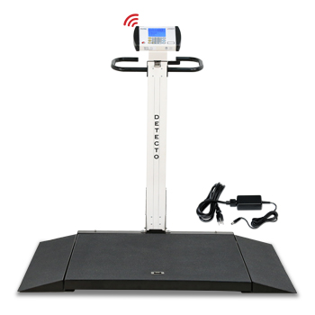 Wheelchair Scale, Portable, Digital, Folding Column, 1000 lb x .2 lb ...