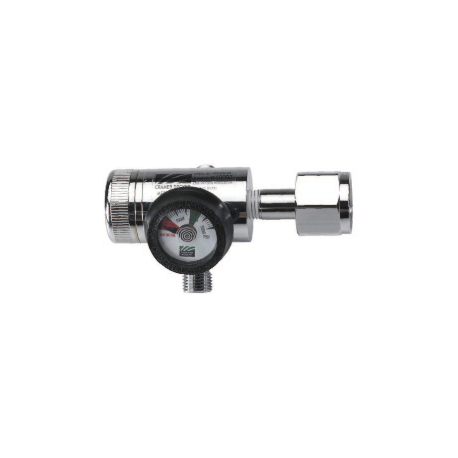 PRESSURE REDUCER Oxygen REGULATOR - NO HOSE BARB - 2 DISS ALL BRASS ...