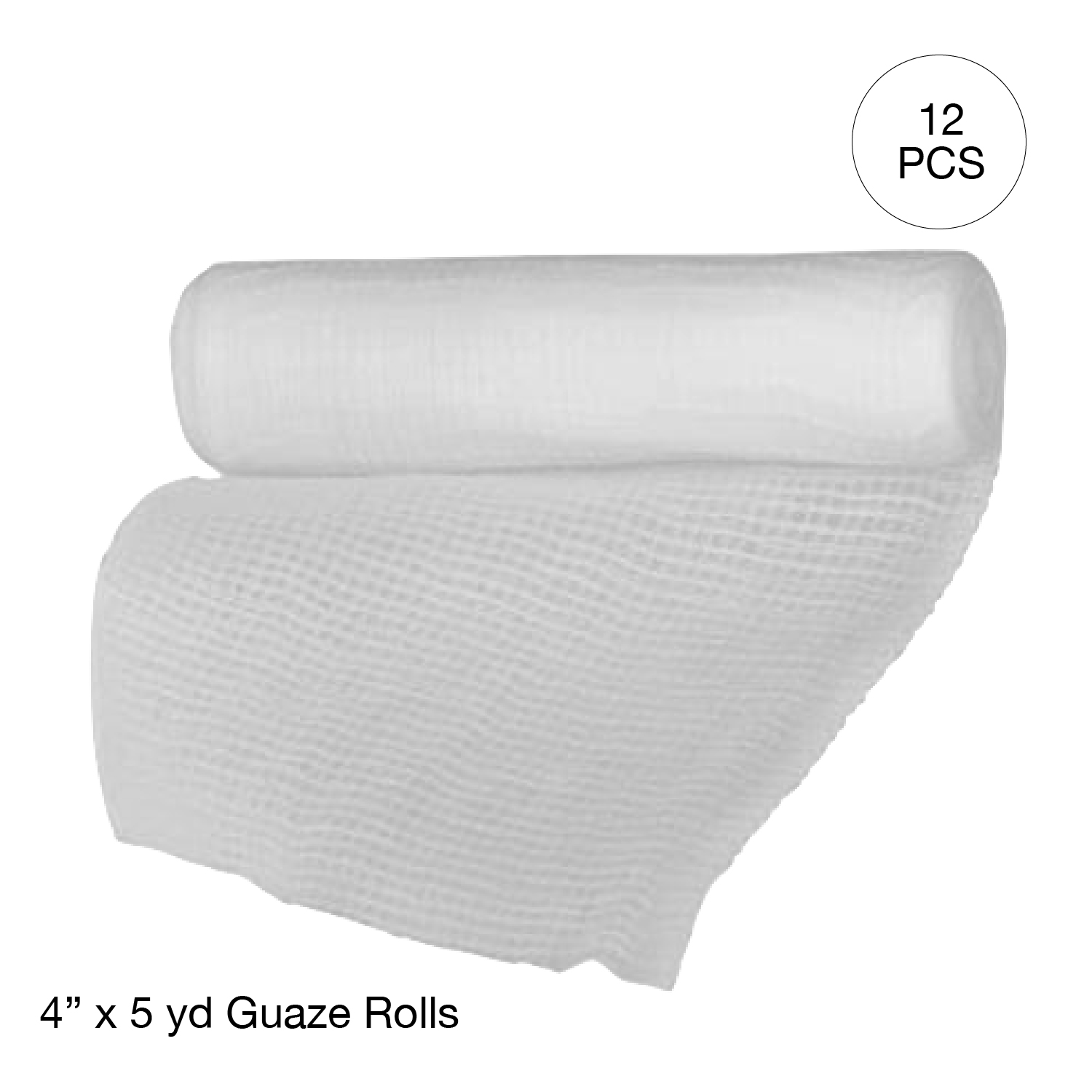 Gauze Bandage Roll, Non-Sterile (4" x 5 yd) (8 boxes of 12 pcs) - Scot ...